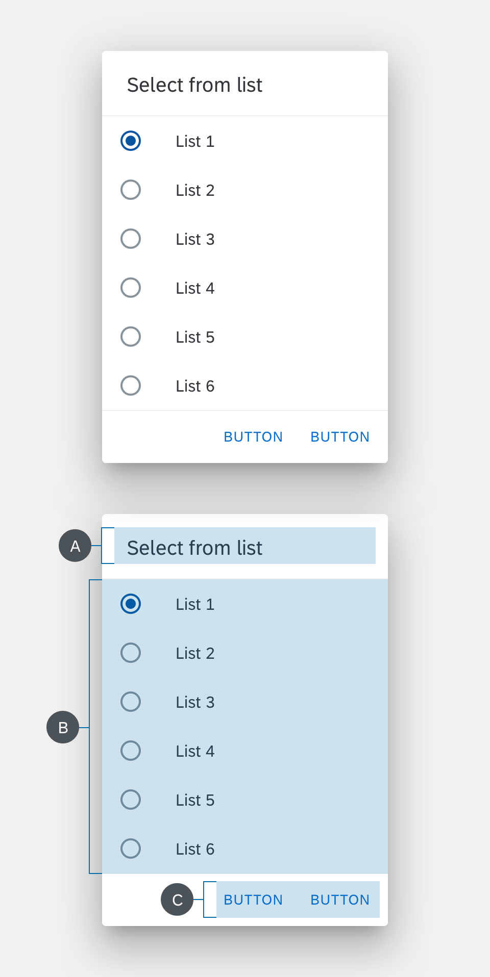 Dialogs | SAP Fiori for Android Design Guidelines Dialogs | SAP Fiori for Android Design Guidelines