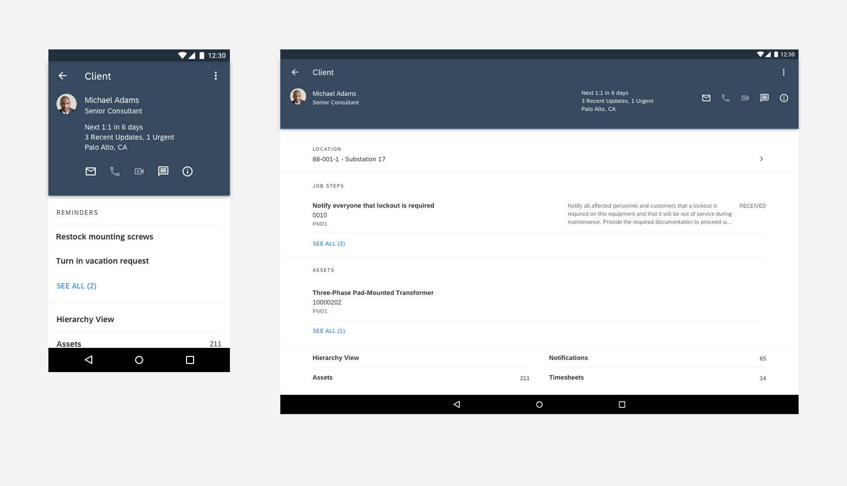 Profile Header Sap Fiori For Android Design Guidelines