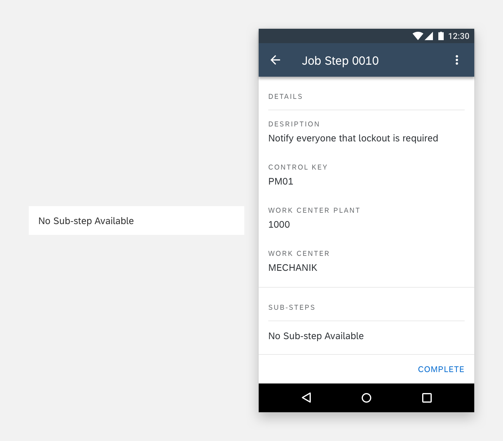 Footer Sap Fiori For Android Design Guidelines