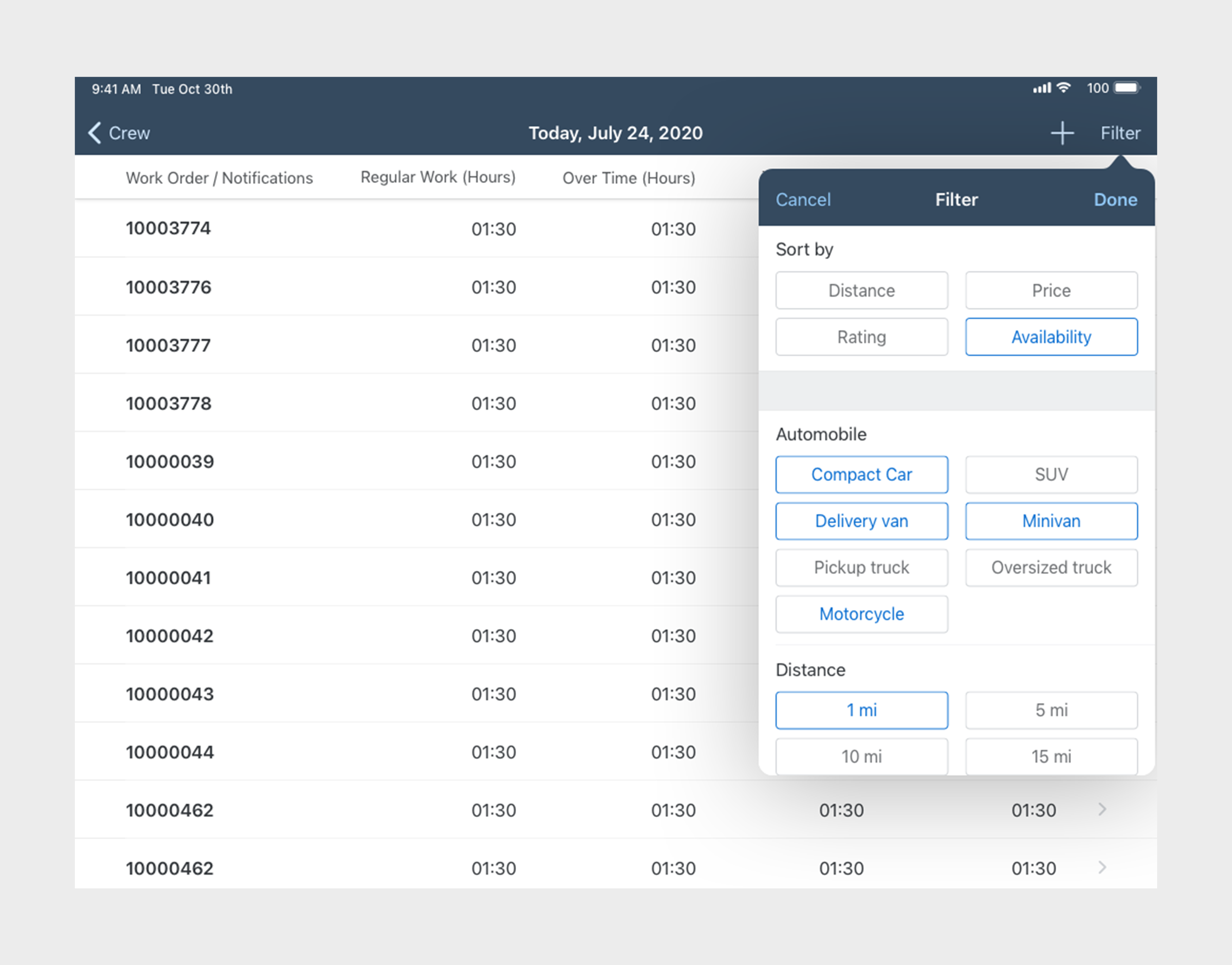 Data Table | SAP Fiori for iOS Design Guidelines Data Table | SAP Fiori for iOS Design Guidelines