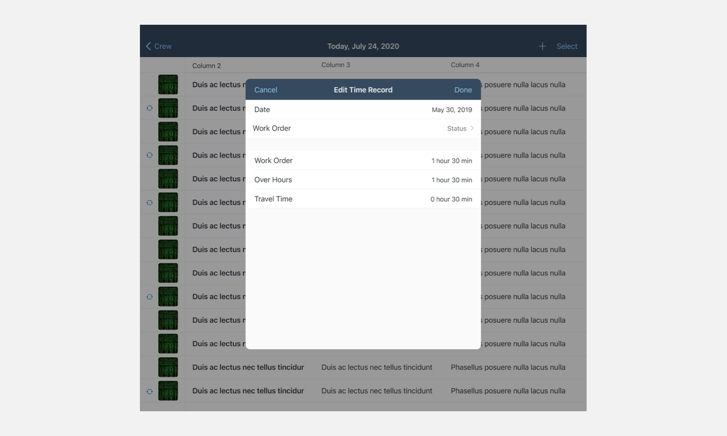 Data Table | SAP Fiori for iOS Design Guidelines Data Table | SAP Fiori for iOS Design Guidelines