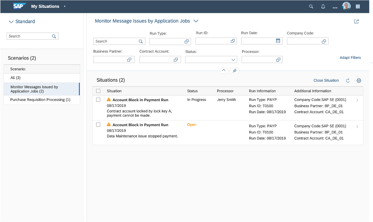 Situation Handling Sap Fiori For Web Design Guidelines